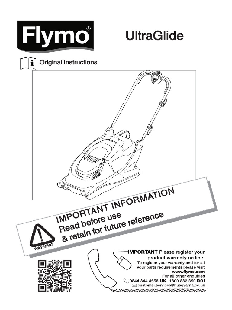 Ultra Glide - Owners Manual | PDF | Lawn Mower | Electrical Connector
