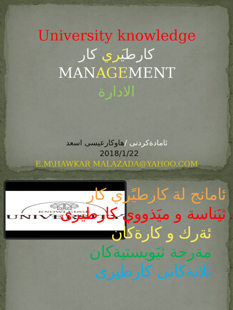 University Knowledge: MAN Ment | PDF