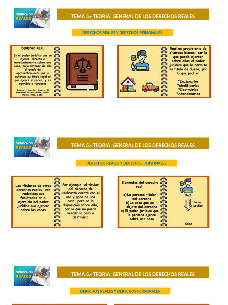 Tema 5 Teoria General de Los Derechos Reales | PDF | Propiedad | Dominio eminente