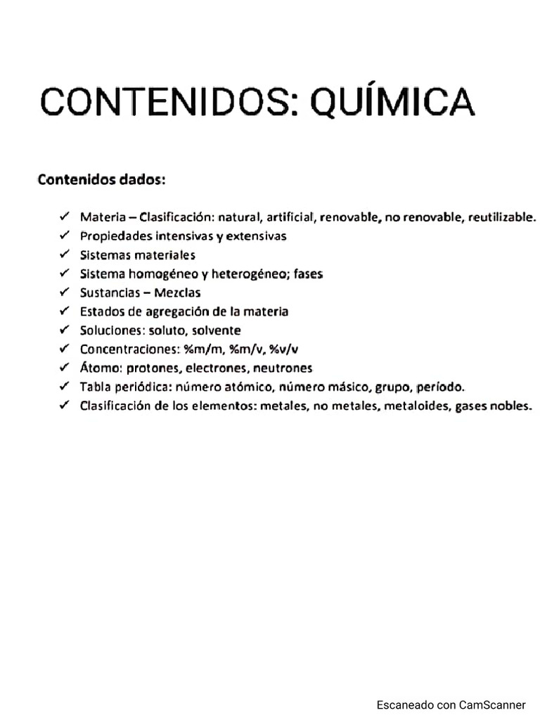 Contenidos de Las Materias | PDF
