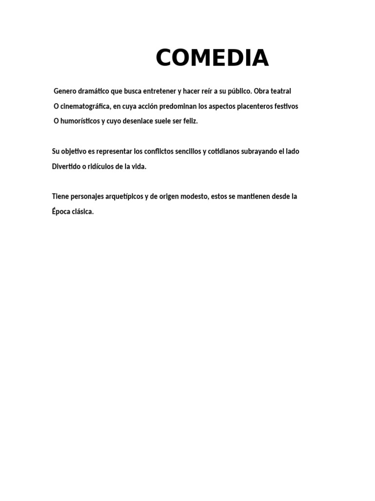 Ejemplo Comedia | PDF