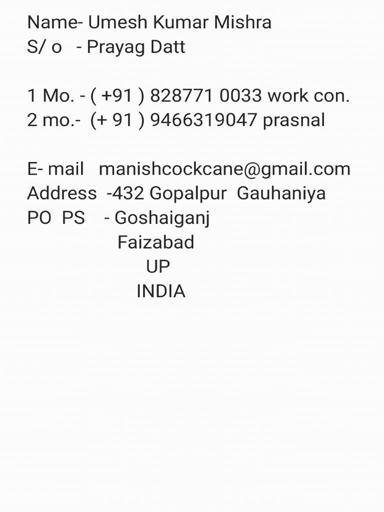 Umesh Kumar Mishra - 250211 - 113028 | PDF