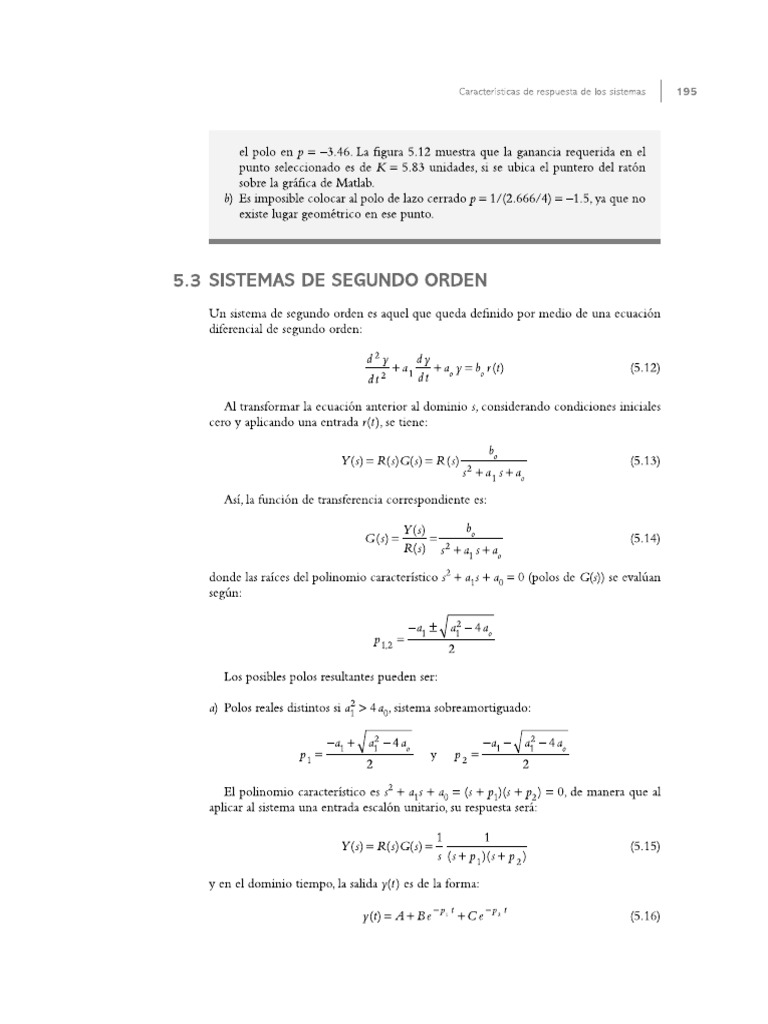 Sistemas de Segundo Orden | PDF