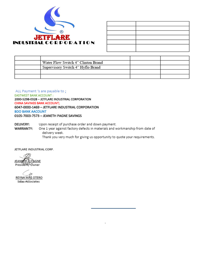 Formal Contract Offer Sheet For Mark Anthony Drey | PDF