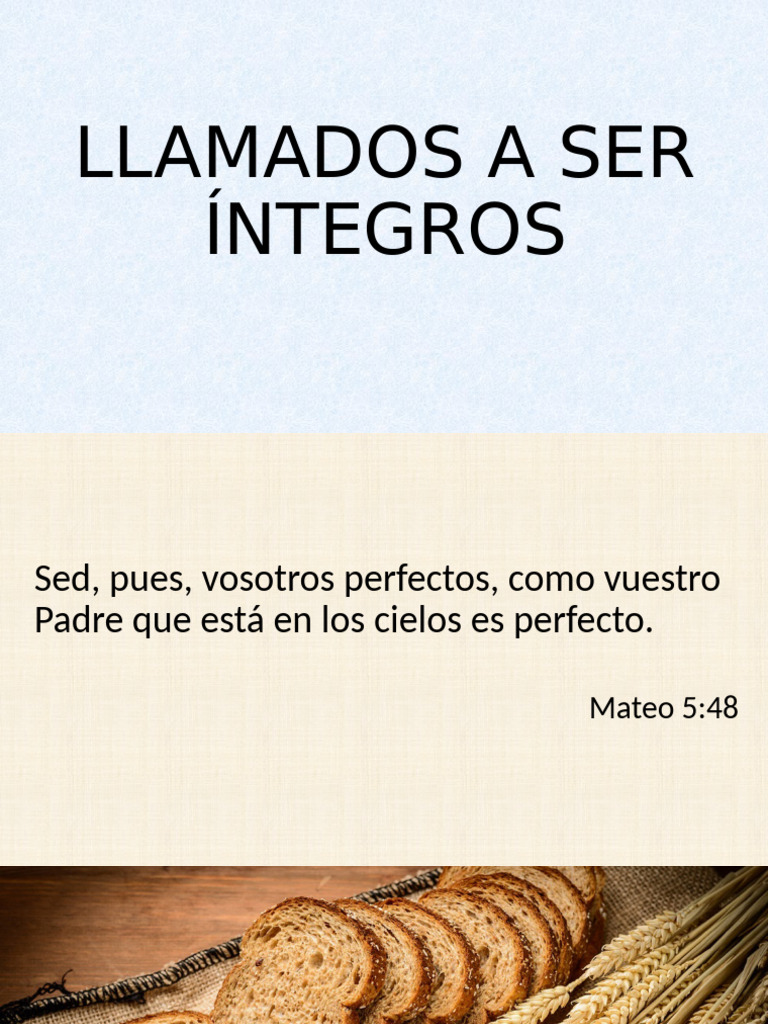 Llamados A Ser Íntegros | PDF