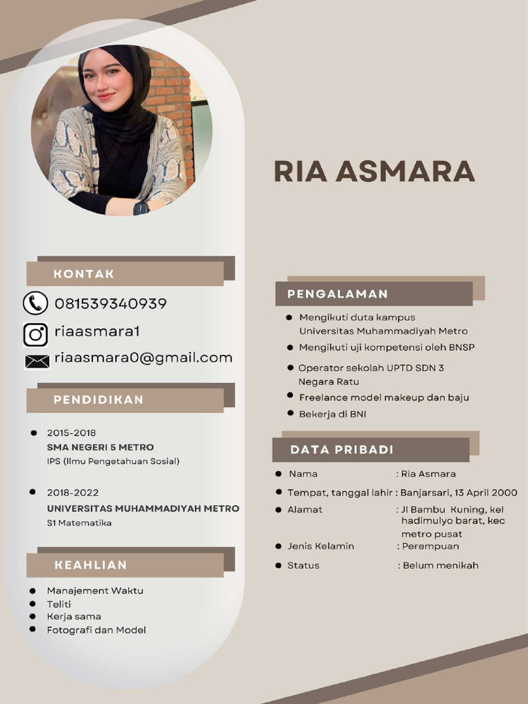 CV Ria Terbaru - Compressed | PDF