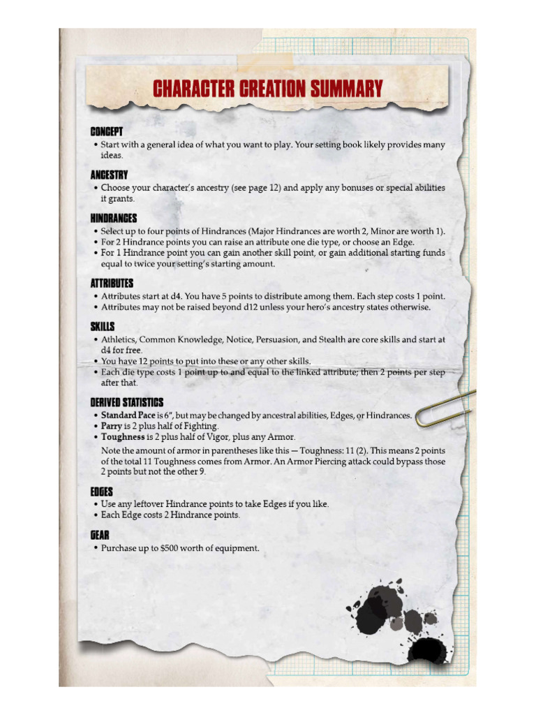 Character Creation Page | PDF