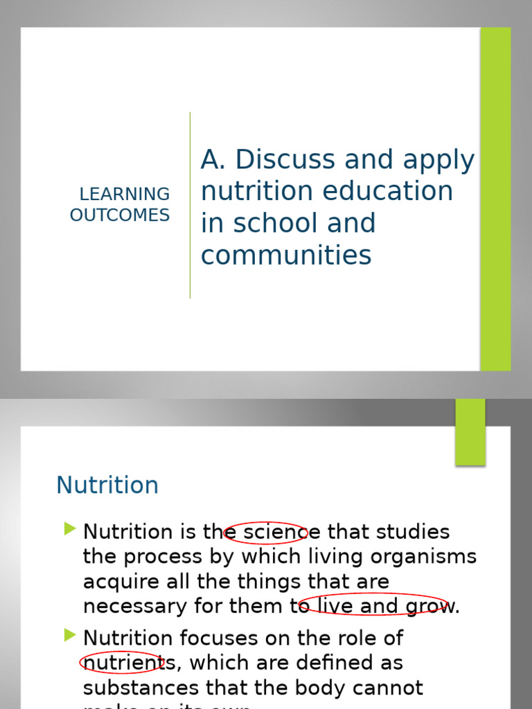 NSTP1 Day 4 Nutrition | PDF | Foods | Nutrition