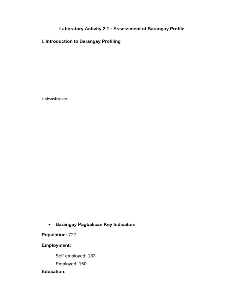 Laboratory Activity 2 Rhea | PDF | Poverty | Poverty & Homelessness