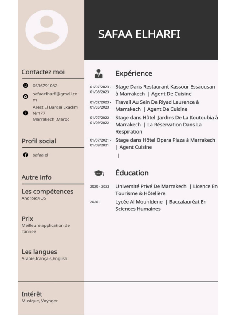CV de Safa Elharfi | PDF