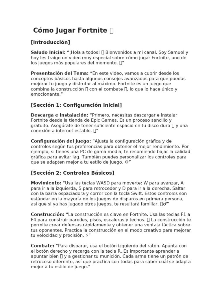 Guía Completa para Jugar Fortnite | PDF | Armas de fuego | Rifle