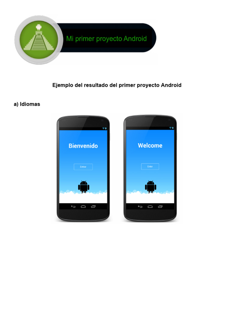Ejemplo Del Resultado Del Primer Proyecto Android | PDF