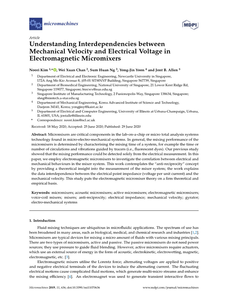 Understanding Interdependencies Between Mechanical | PDF | Inductor ...