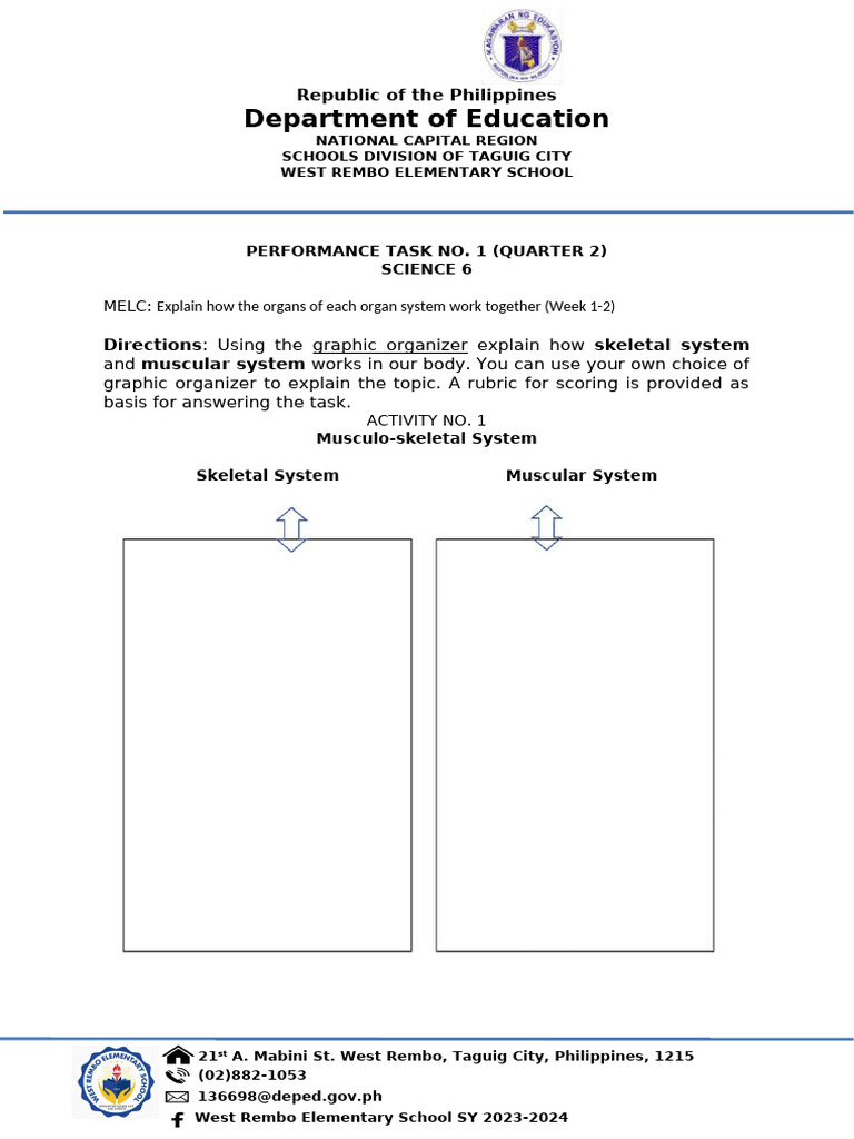 Performance Tasks (Quarter 2) Science 6 | PDF | Lung