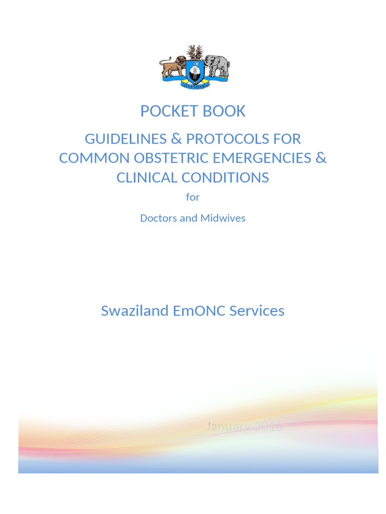 EmONC Guidelines for Swaziland Care | PDF | Childbirth | Pregnancy