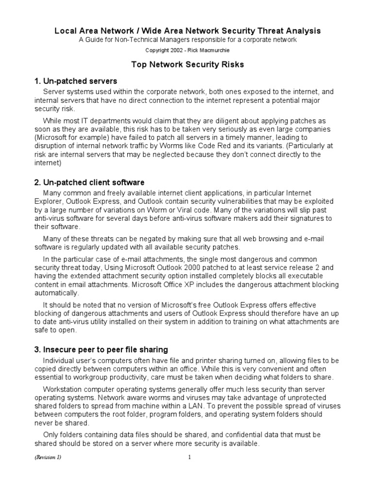 Lan Security | PDF | Computer Network | Internet