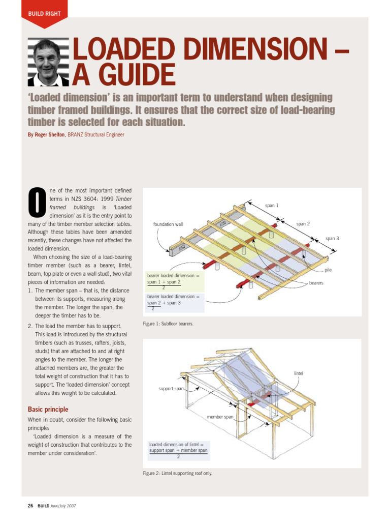B100 26 LoadedDimension | PDF | Framing (Construction) | Lumber
