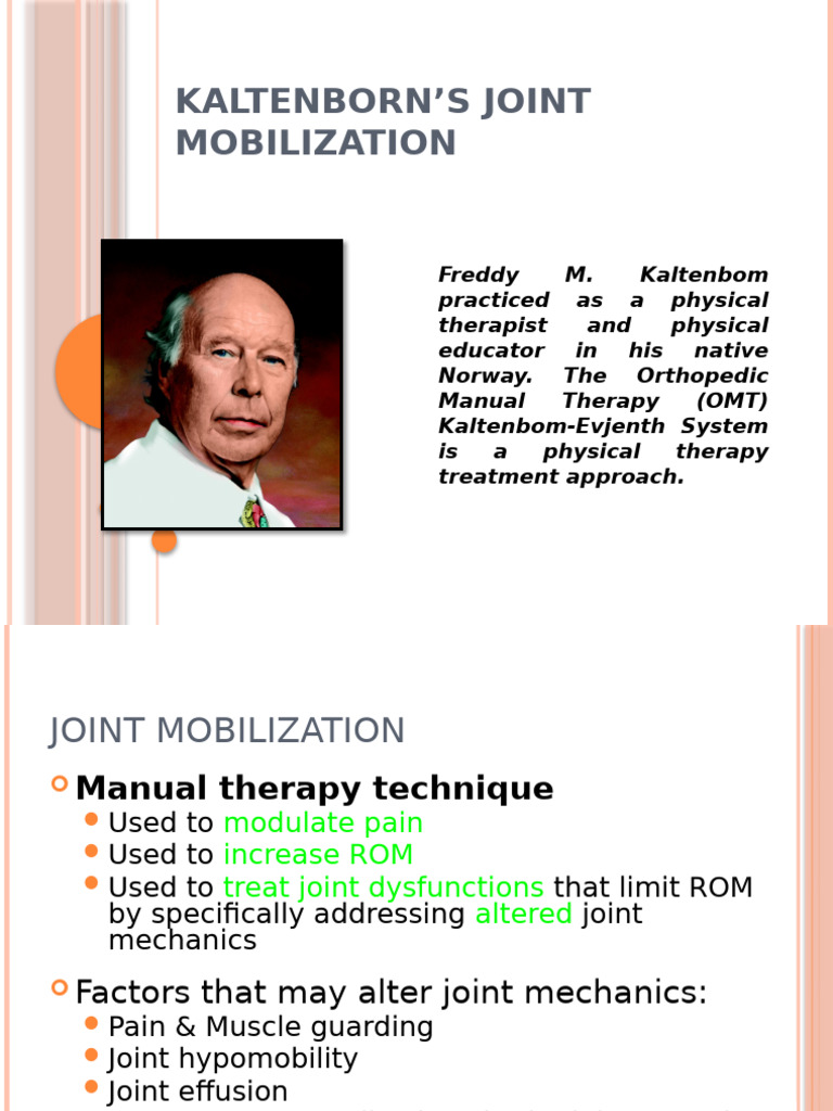 Kaltenborn Mobilisation | PDF | Anatomical Terms Of Motion | Vertebral ...