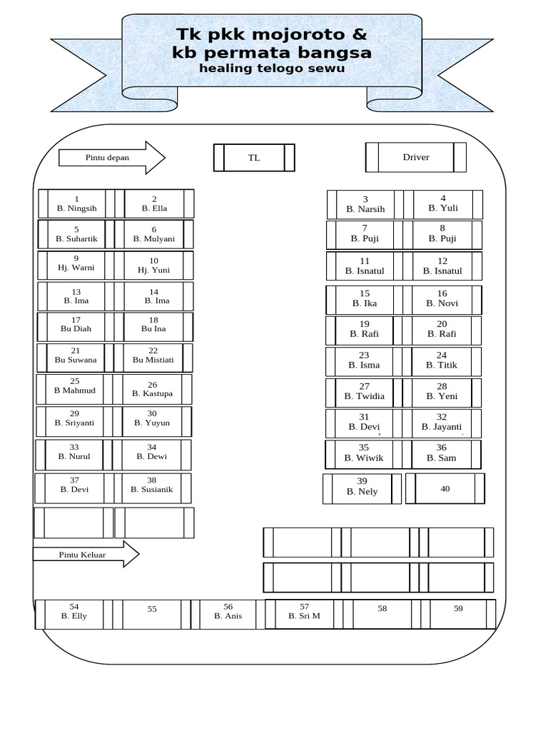 Denah Bus Temu Kangen 2025 | PDF