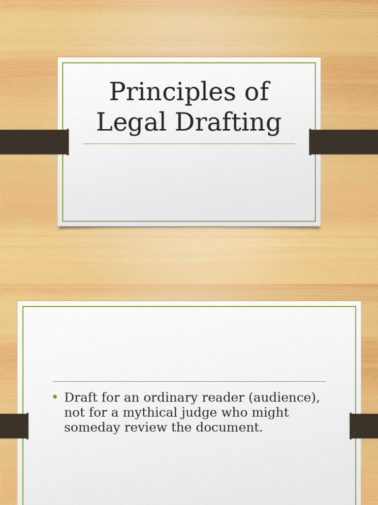 Principles of Legal Drafting | PDF