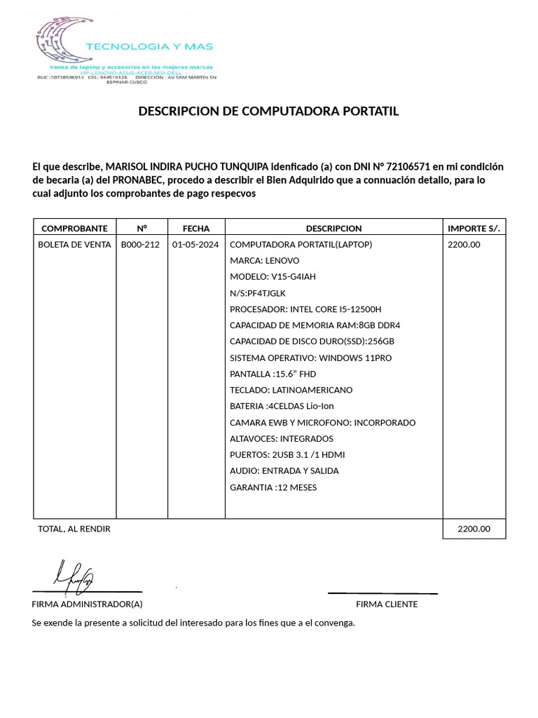 Descripcion Aaaaaa | PDF