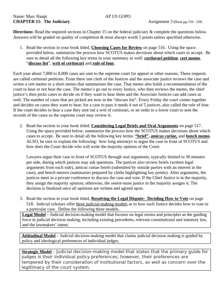 Understanding SCOTUS Case Selection Process | PDF | Supreme Court Of ...