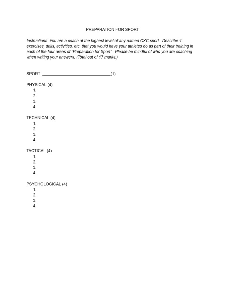 Archie Hall - Preparation for Sport | PDF