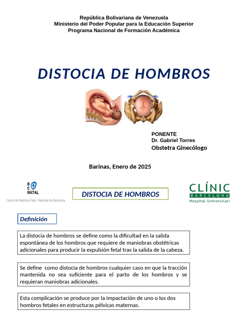 Distocia de Hombro 1 | PDF | Hombro | Parto