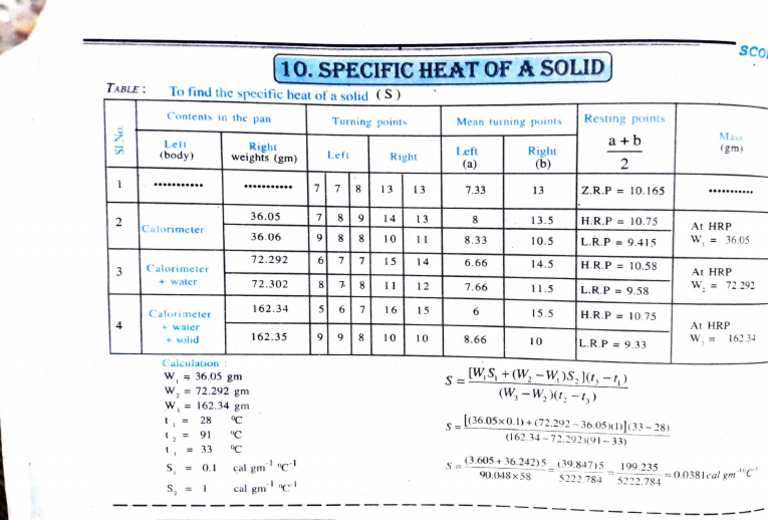 10.specific Heat of Solid | PDF | Applied And Interdisciplinary Physics | Scientific Phenomena