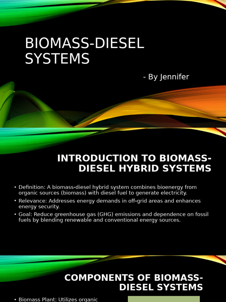 Biomass-Diesel Hybrid System Overview | PDF | Off The Grid | Energy ...