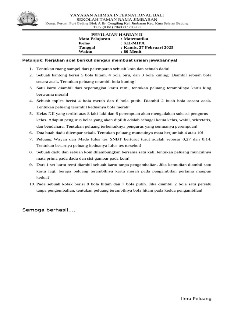 PH2-12 MIPA Peluang | PDF