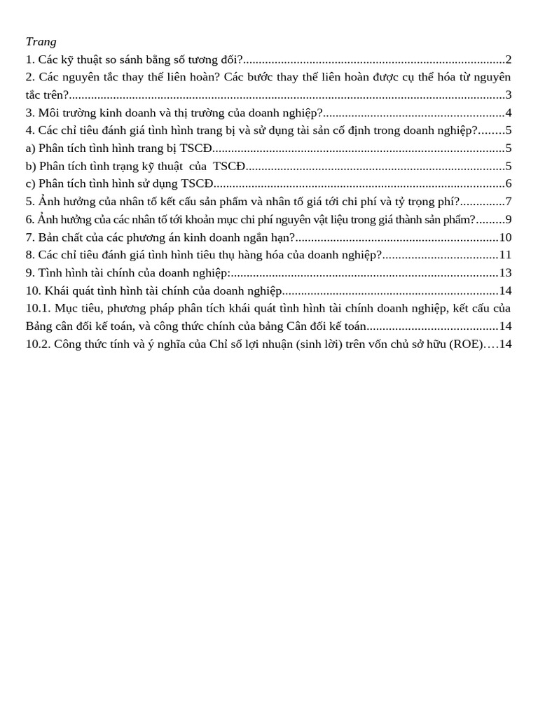 Đề cương ôn tập PTHDKD | PDF