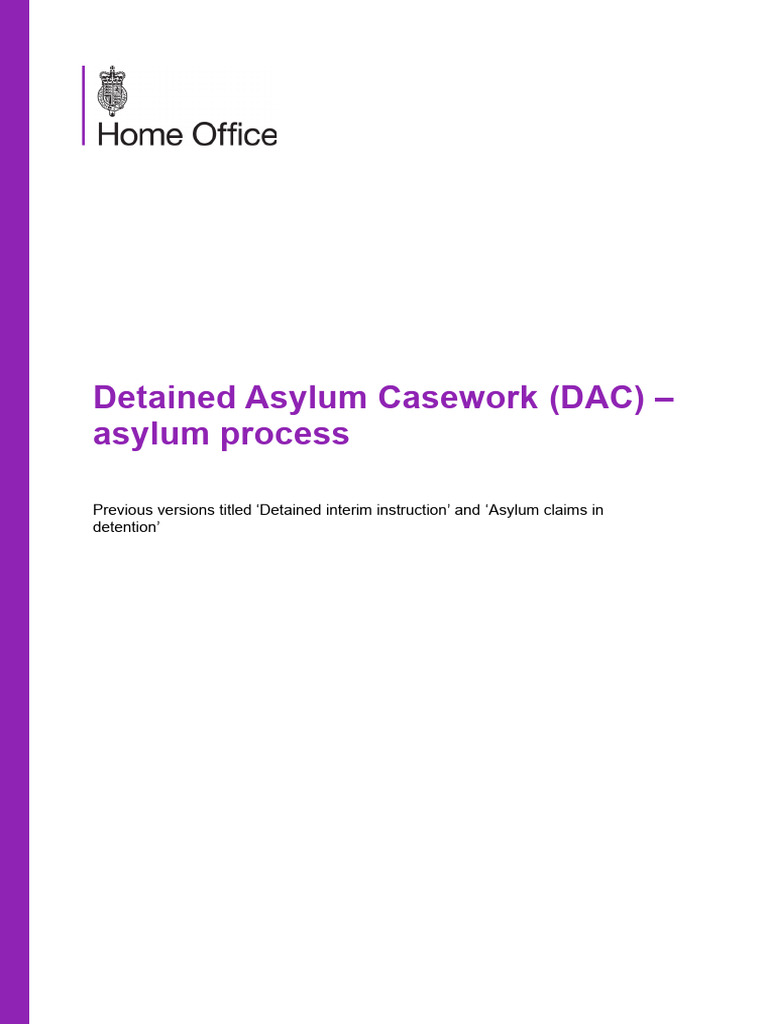 Detained Asylum Casework Guidance | PDF | Immigration Detention ...