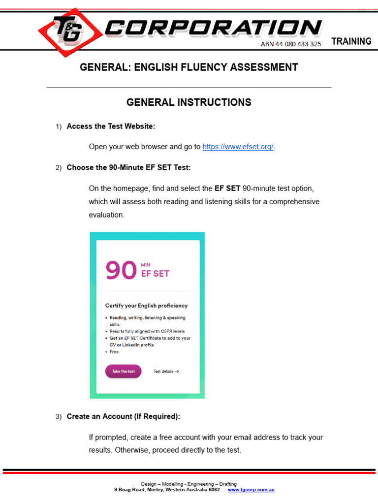 English Fluency Assessment | PDF