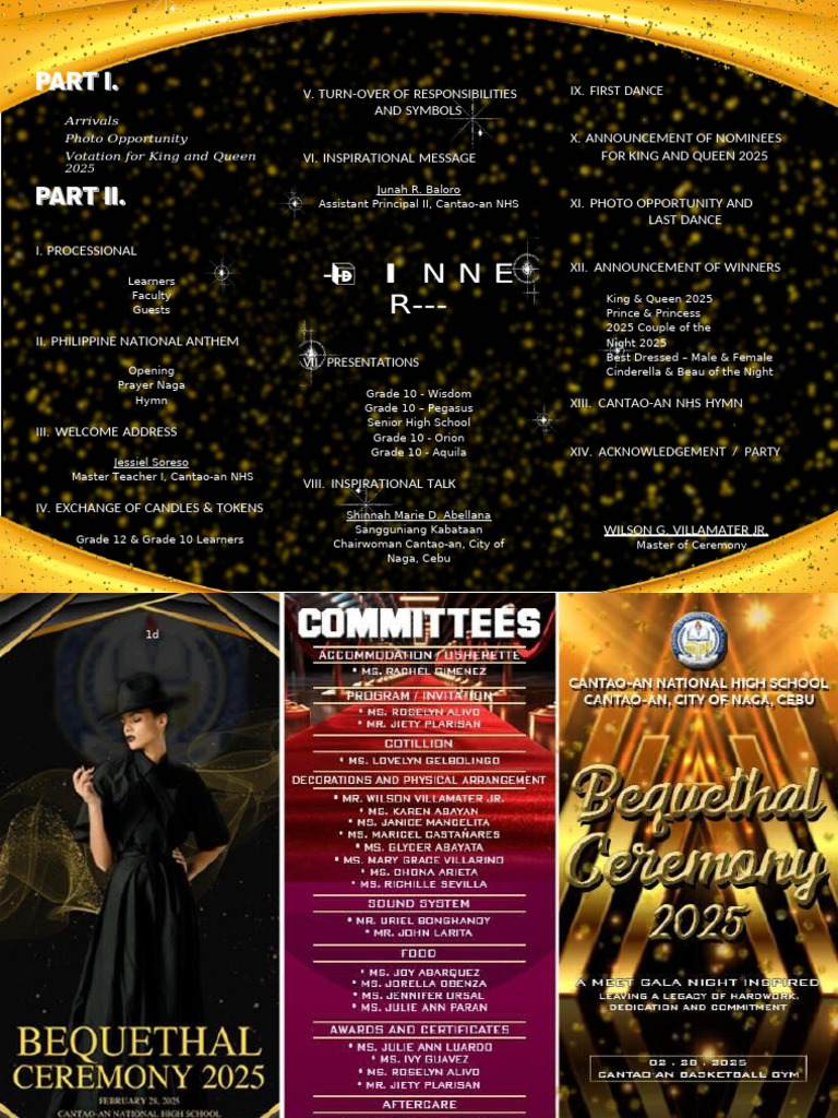 Bequethal Ceremony Program | PDF