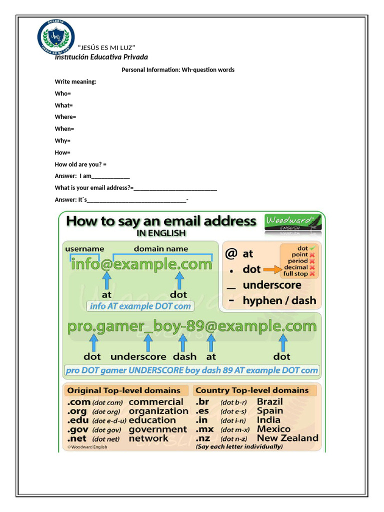 WH - Question Words | PDF