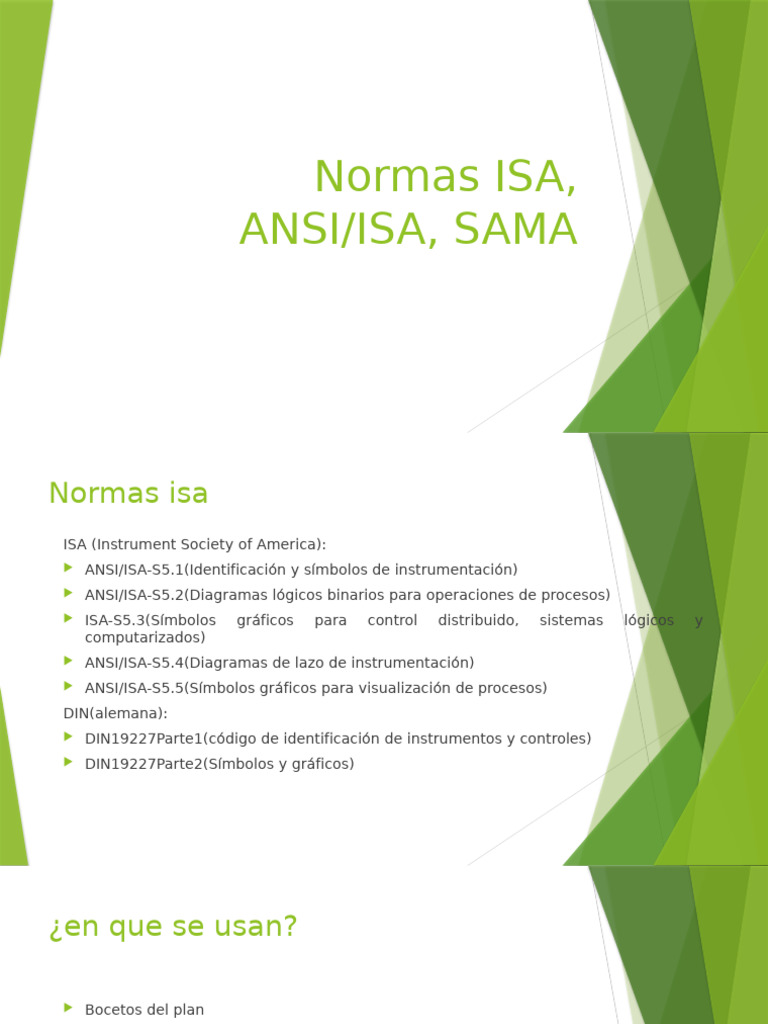 Normas ISA y SAMA en Instrumentación | PDF
