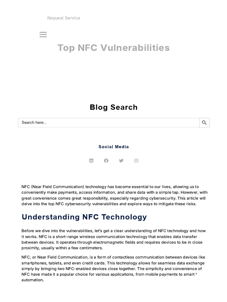 Top Nfc Vulnerabilities Blue Goat Cyber Pdf Security Computer