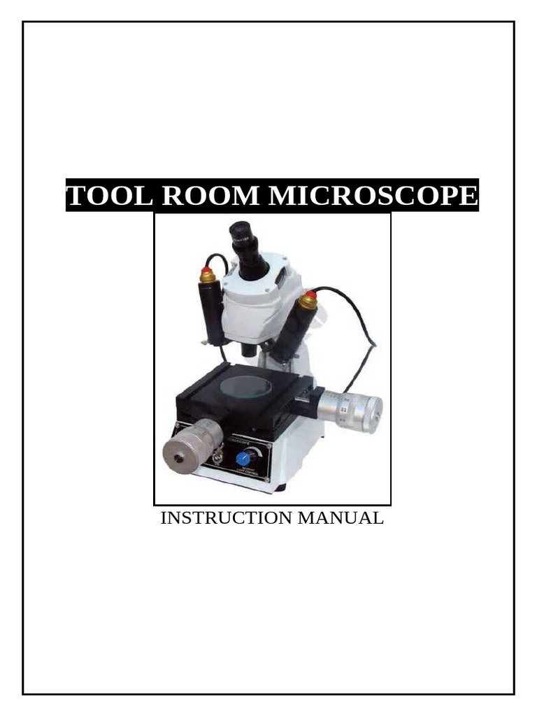 Working Manual of Tool Room Microscope | PDF