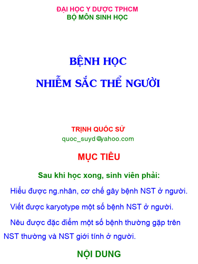 B16 RHM18 P1 Benh Hoc NST | PDF