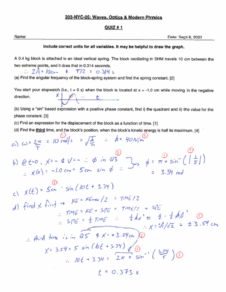 QUIZ NYC 1 Soln | PDF