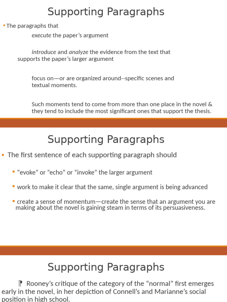 Writing About Literature 2--Supporting Paragraphs (1) | PDF | Human ...