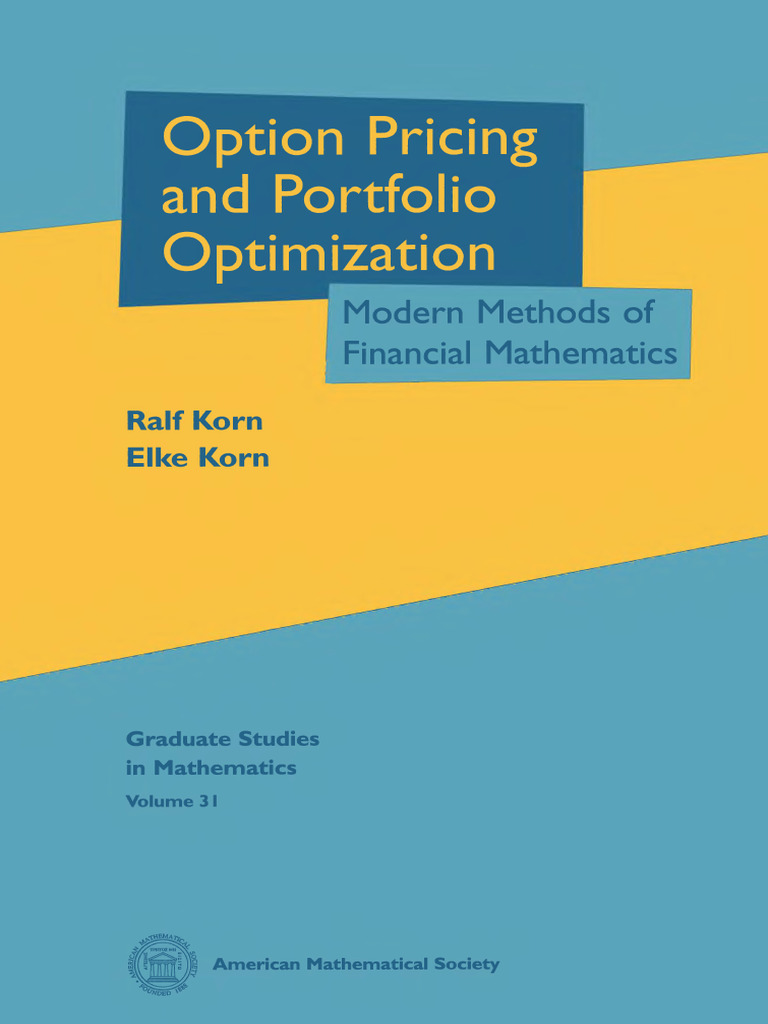 Option Pricing and Portfolio Optimization Modern Methods of Financial ...