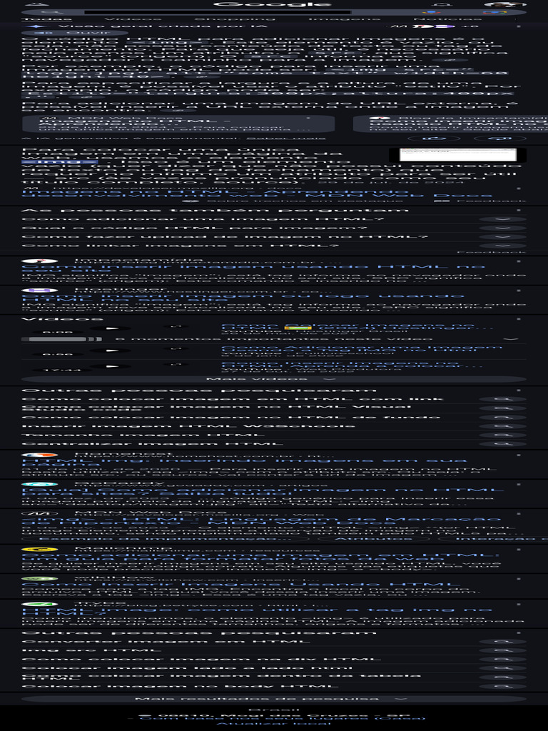 Qual o Código para Adicionar Imagens No HTML - Pesquisa Google | PDF | Html | Rede mundial de ...