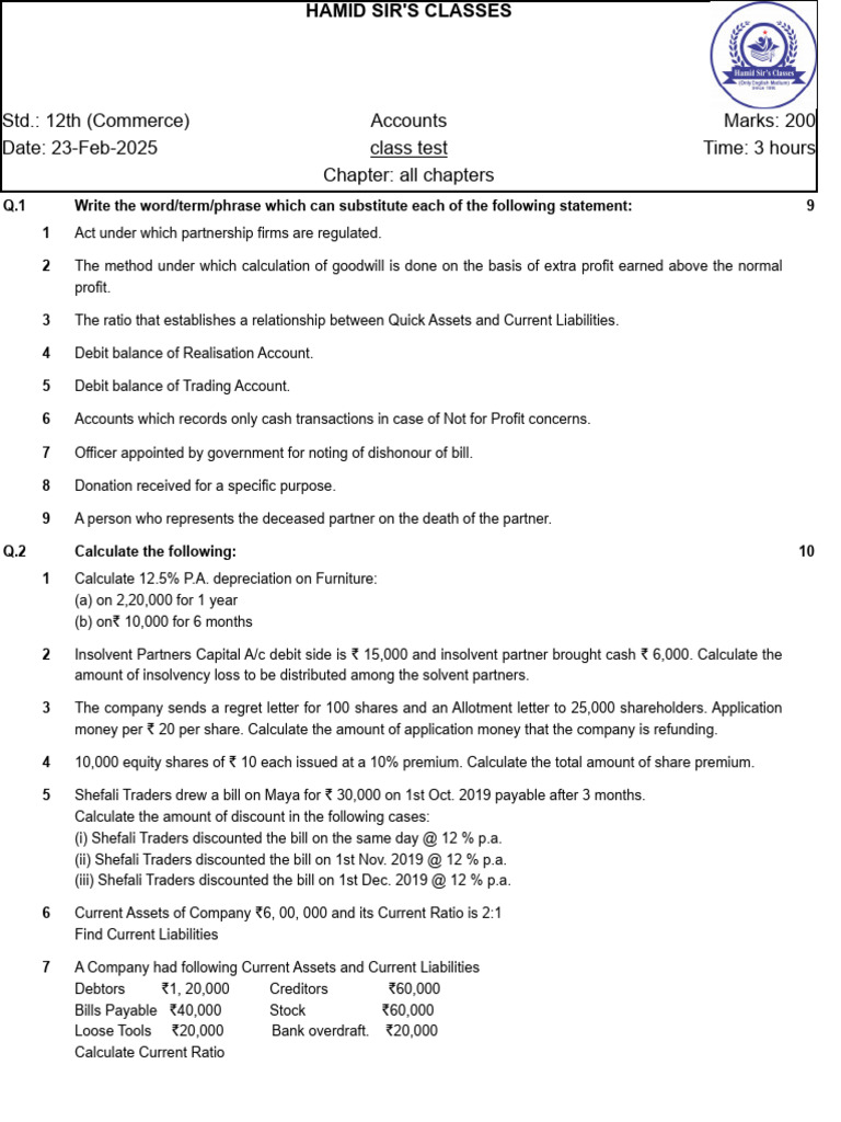 12th commerce accounts | PDF | Debits And Credits | Balance Sheet