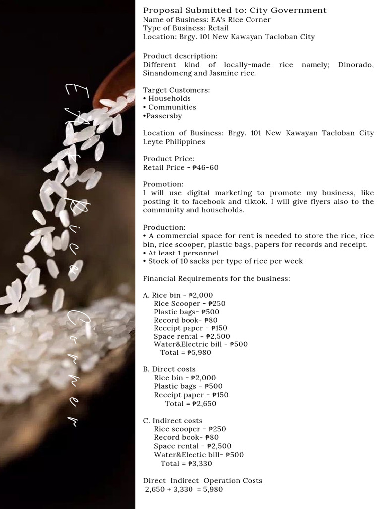 EA's Rice Corner PDF | PDF