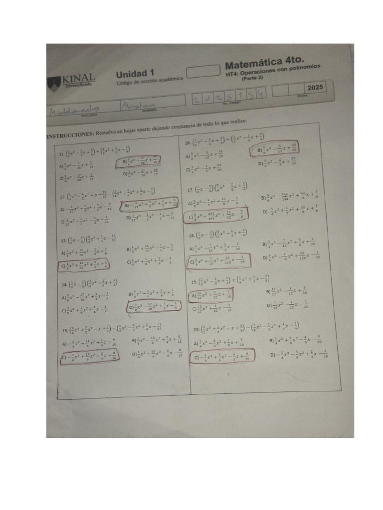 HT4 MATEMATICAS | PDF