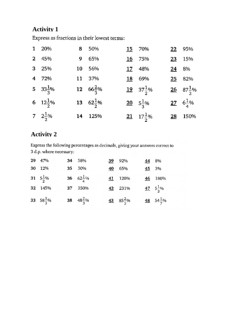 Percentage | PDF
