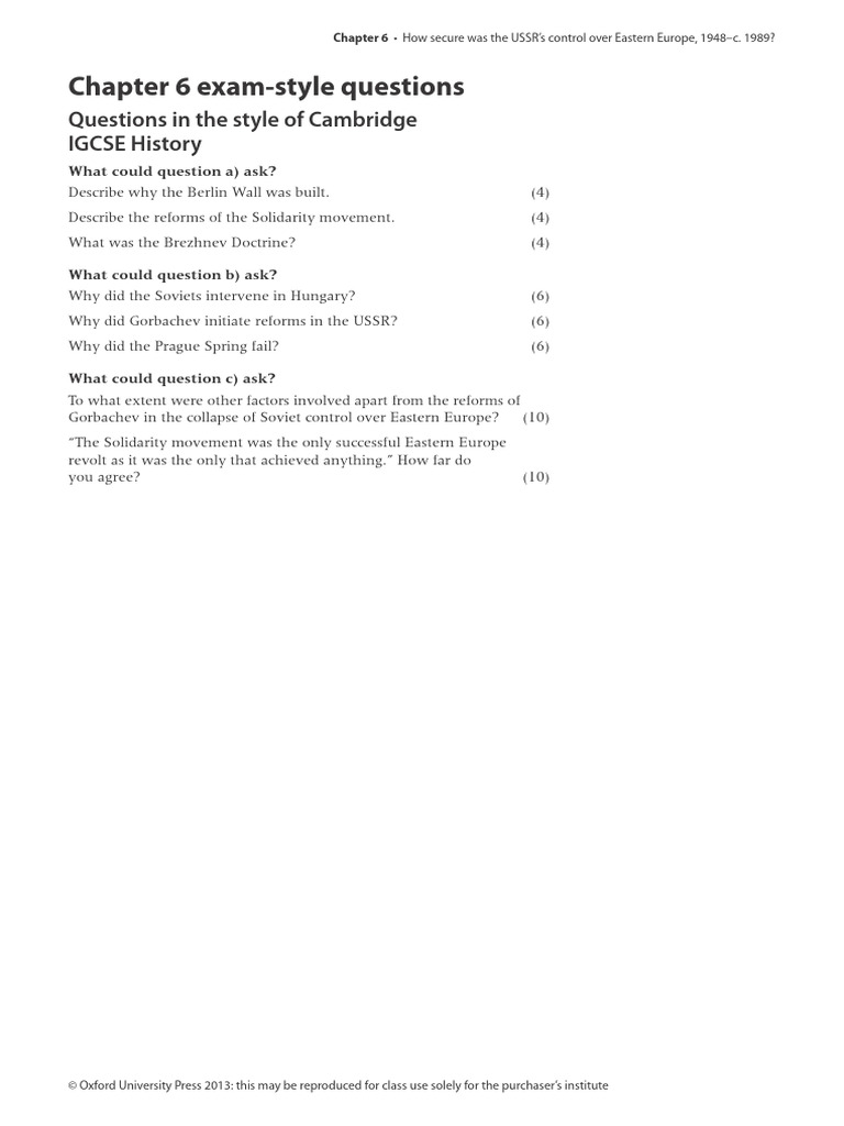 USSR Control in Eastern Europe: 1948-1989 | PDF