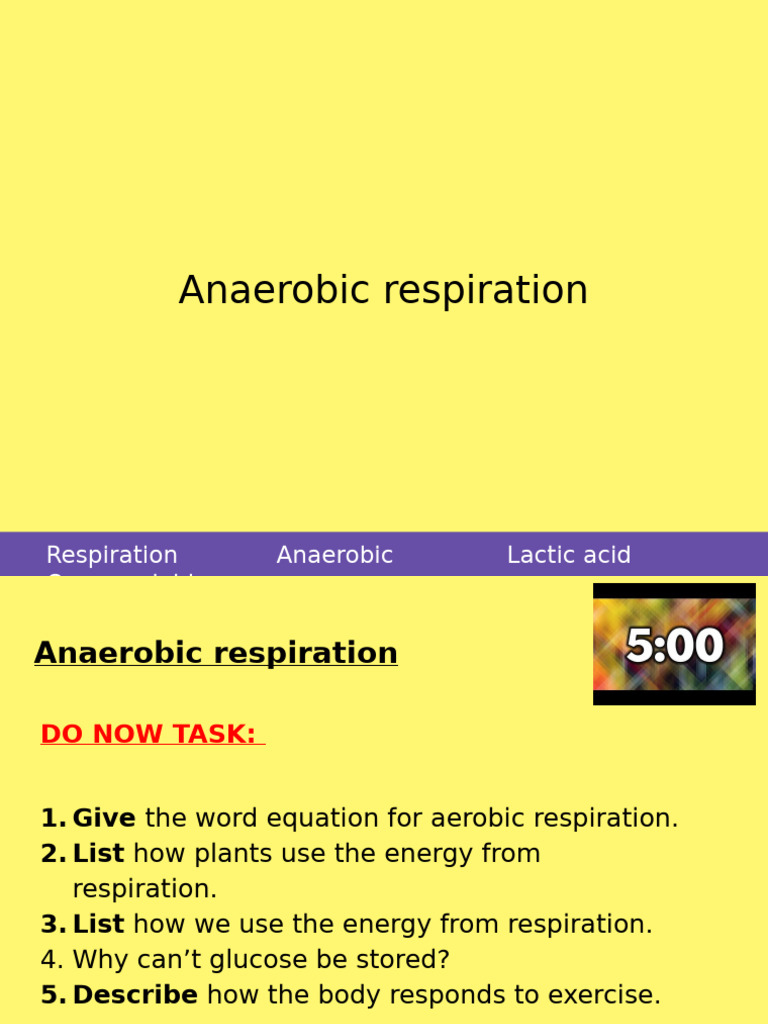 Anaerobic Respiration | PDF | Cellular Respiration | Lactic Acid